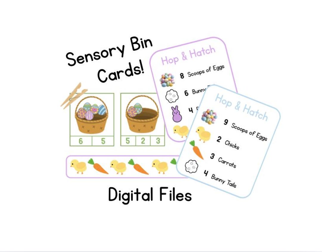 Spring Easter Sensory Bin Task Cards (digital Download Only) - Etsy