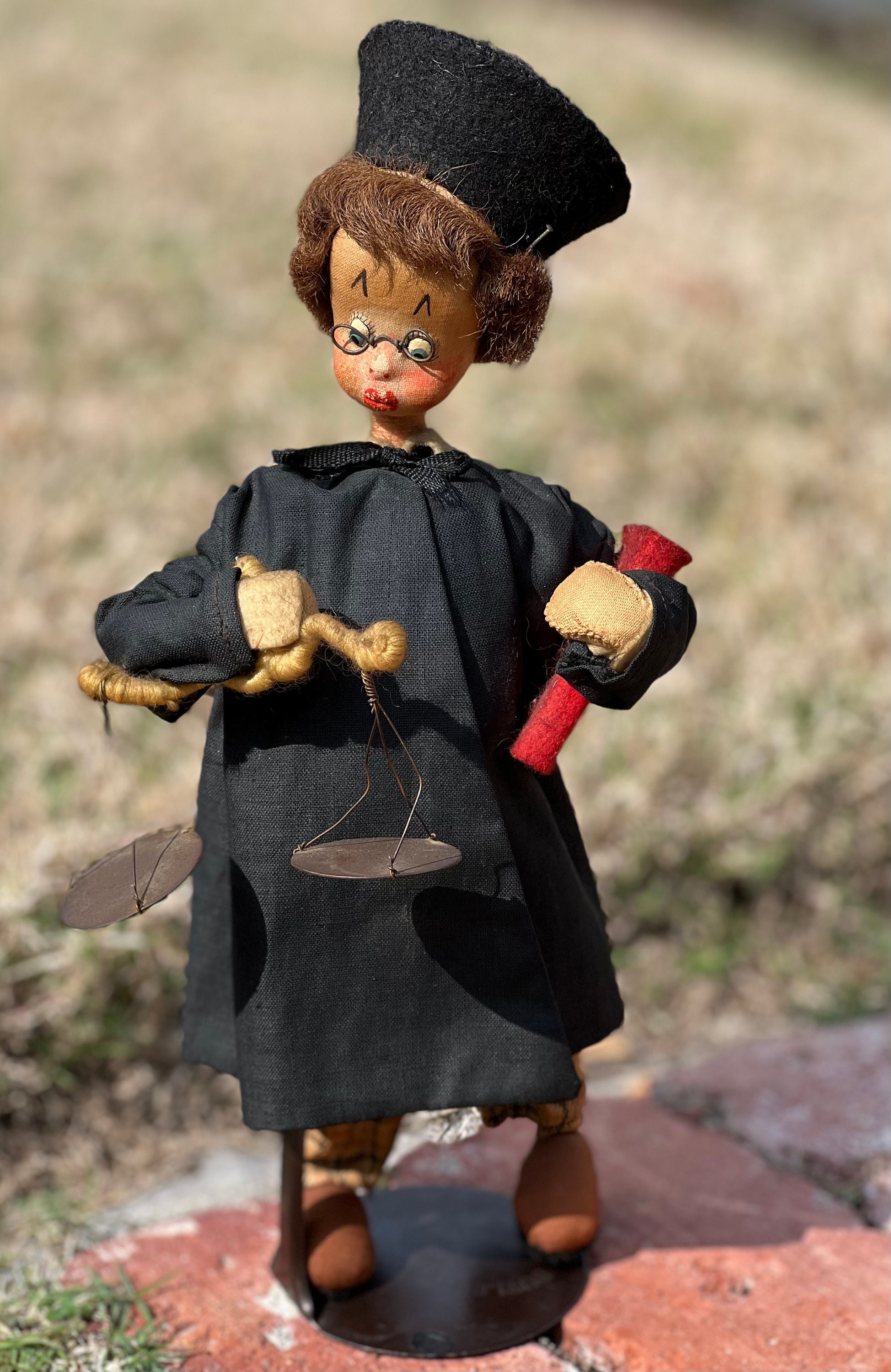 Vintage Klumpe Lawyer/judge Character Doll - Etsy