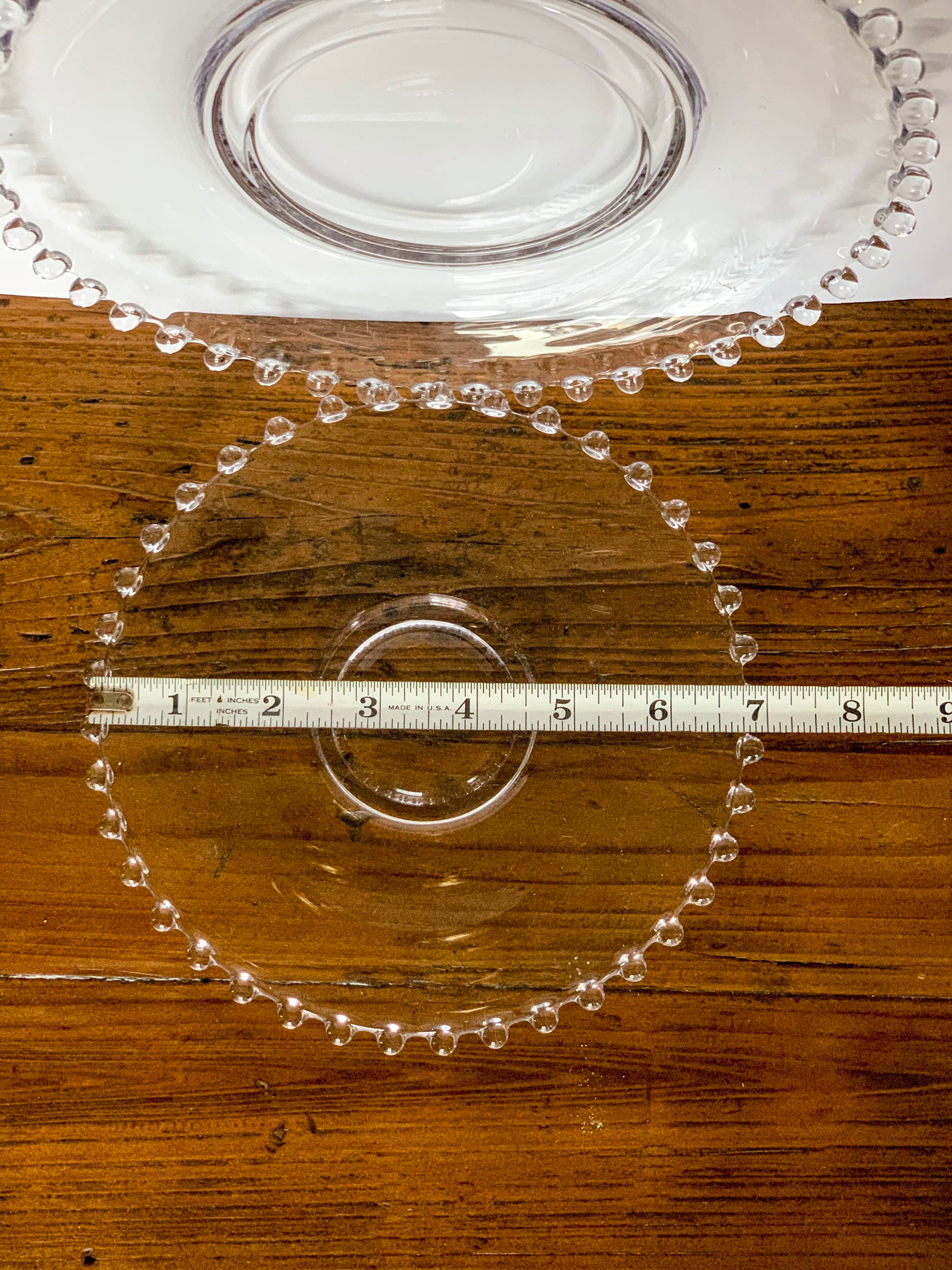 Vintage Glass Candlewick Plates - Etsy