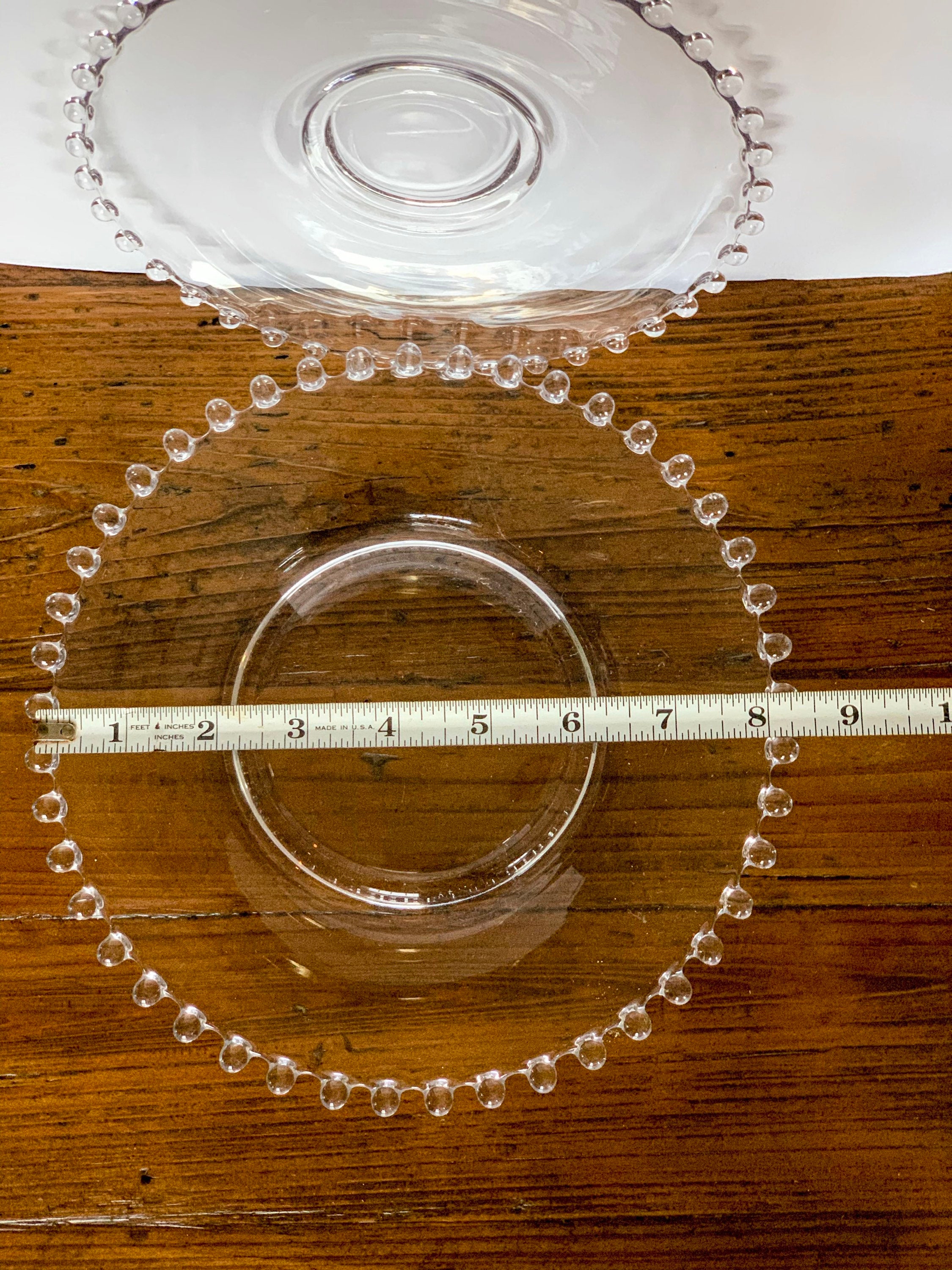 Vintage Glass Candlewick Plates - Etsy