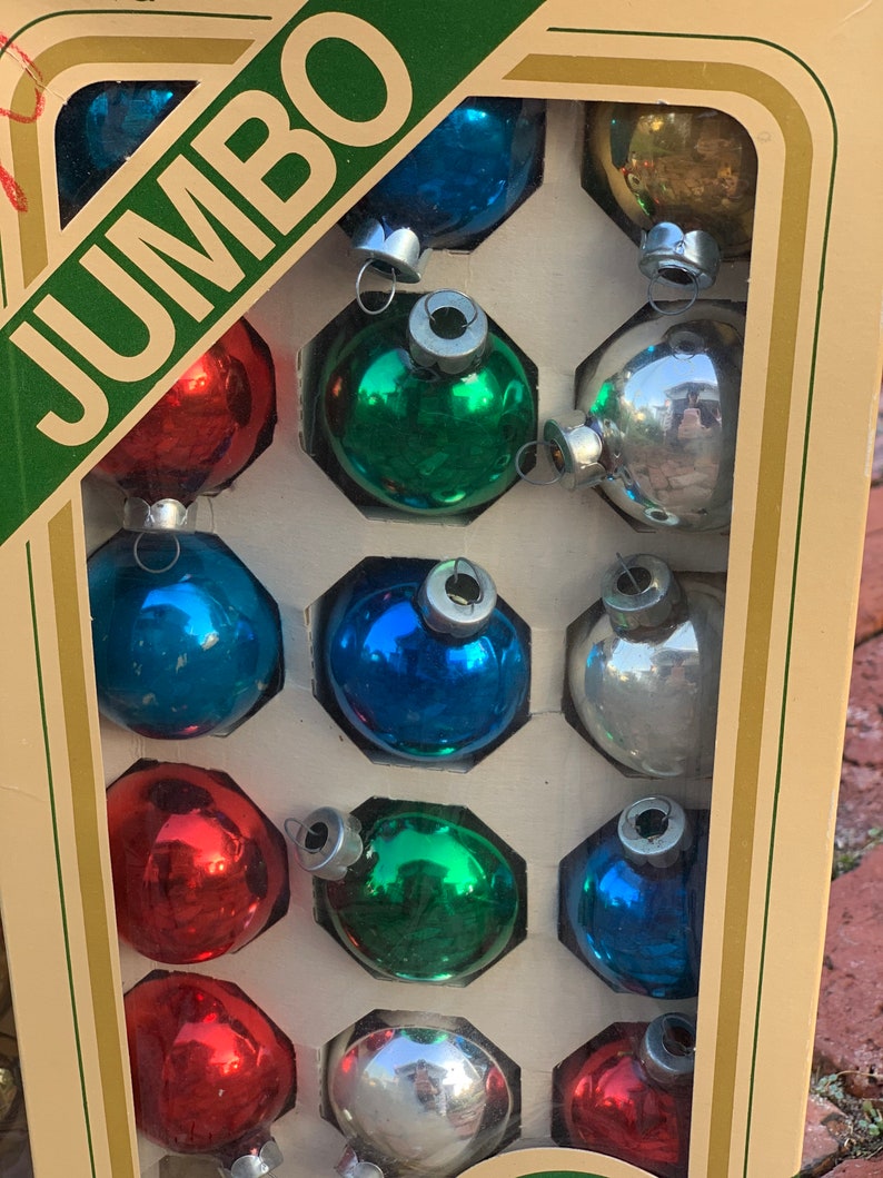 Vintage Pyramid Multi Color Jumbo Christmas Ornaments. - Etsy