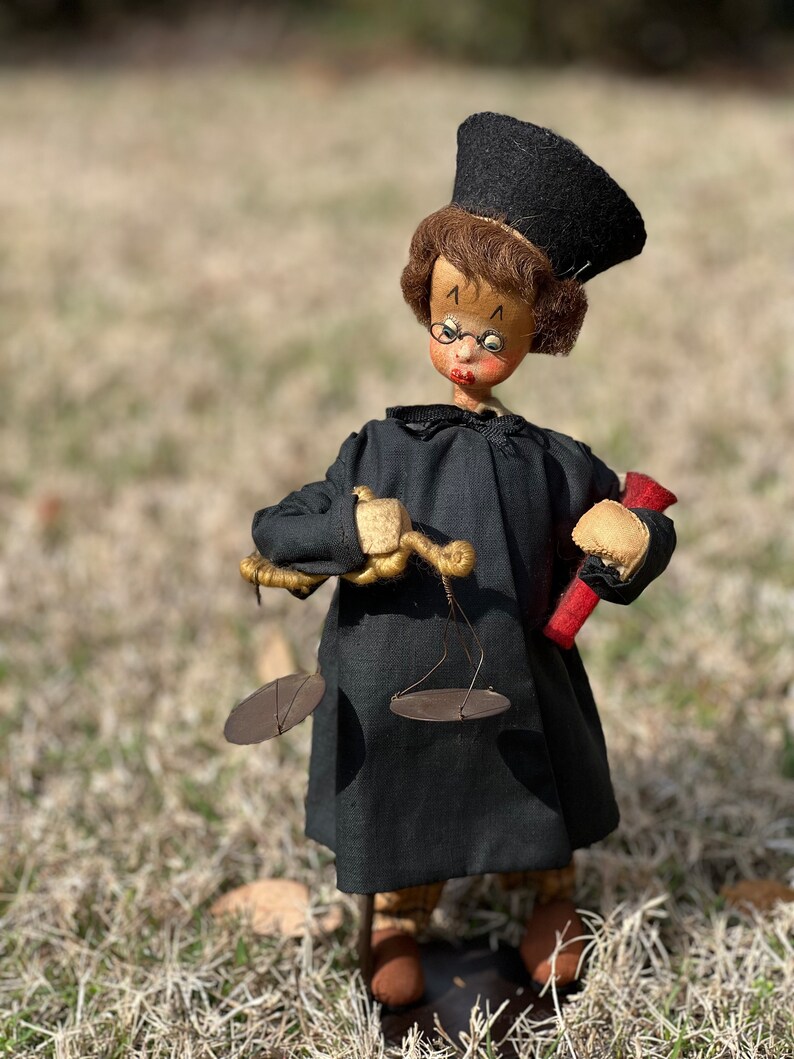 Vintage Klumpe Lawyer/judge Character Doll - Etsy