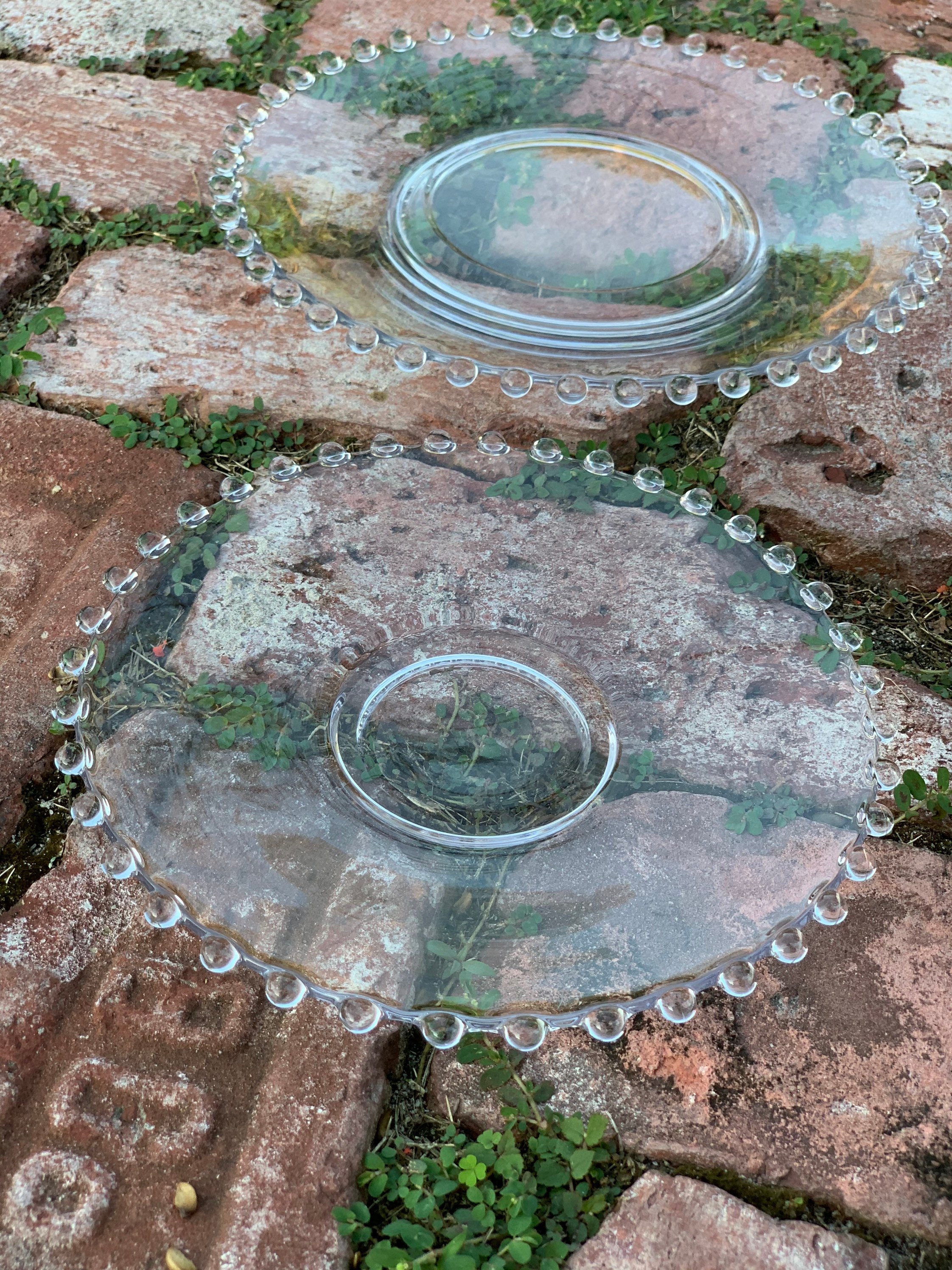 Vintage Glass Candlewick Plates - Etsy