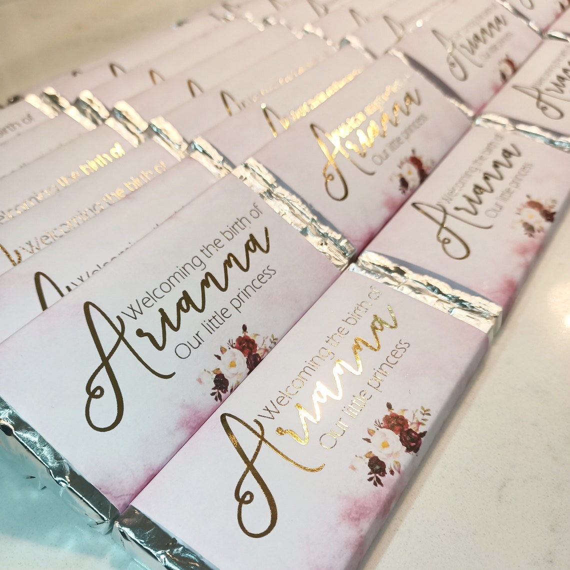 Personalised chocolate wrappers including chocolates with | Etsy