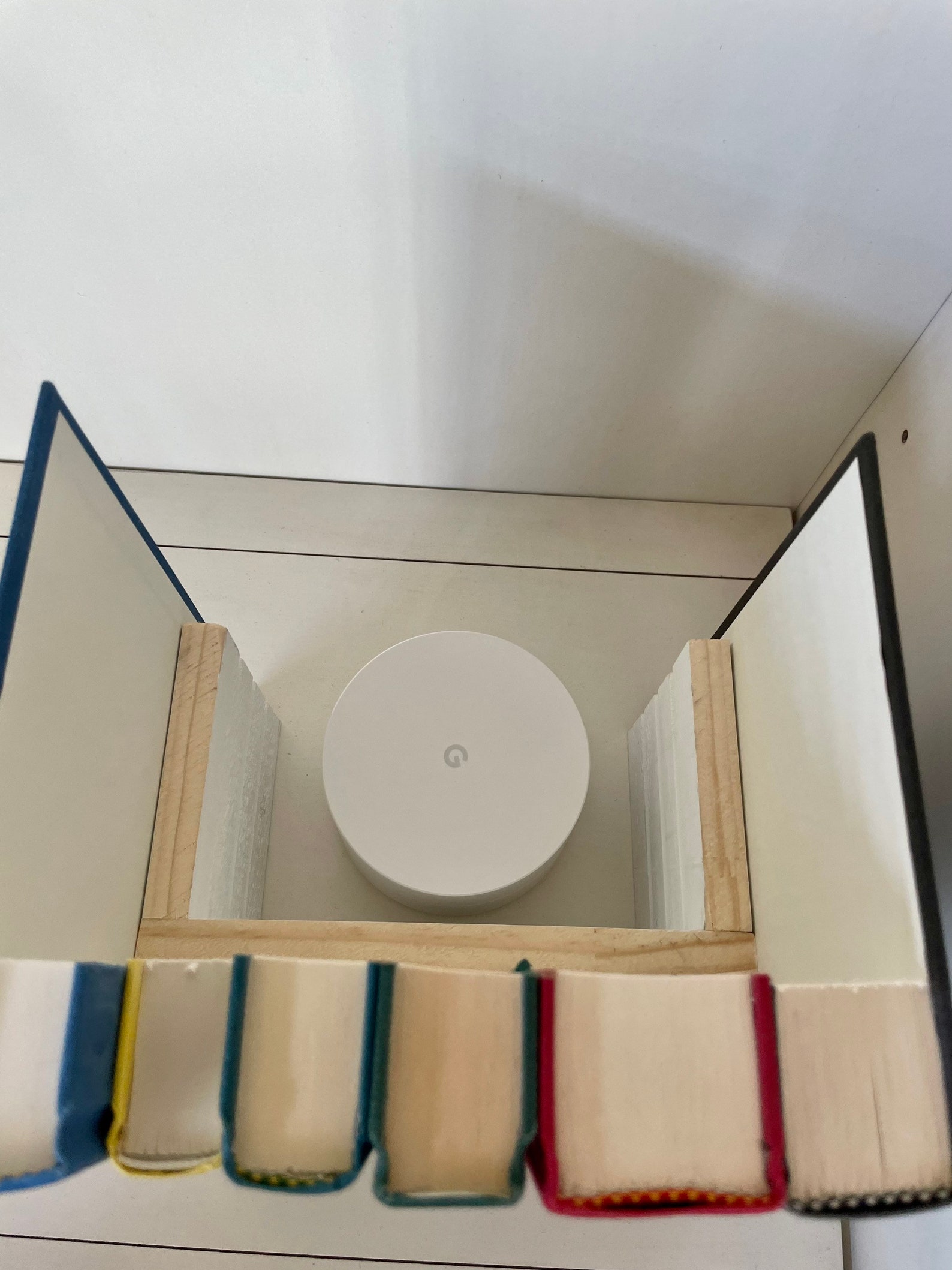 Undercover Open Top Book Hidden Storage Solution for Hiding Modem ...