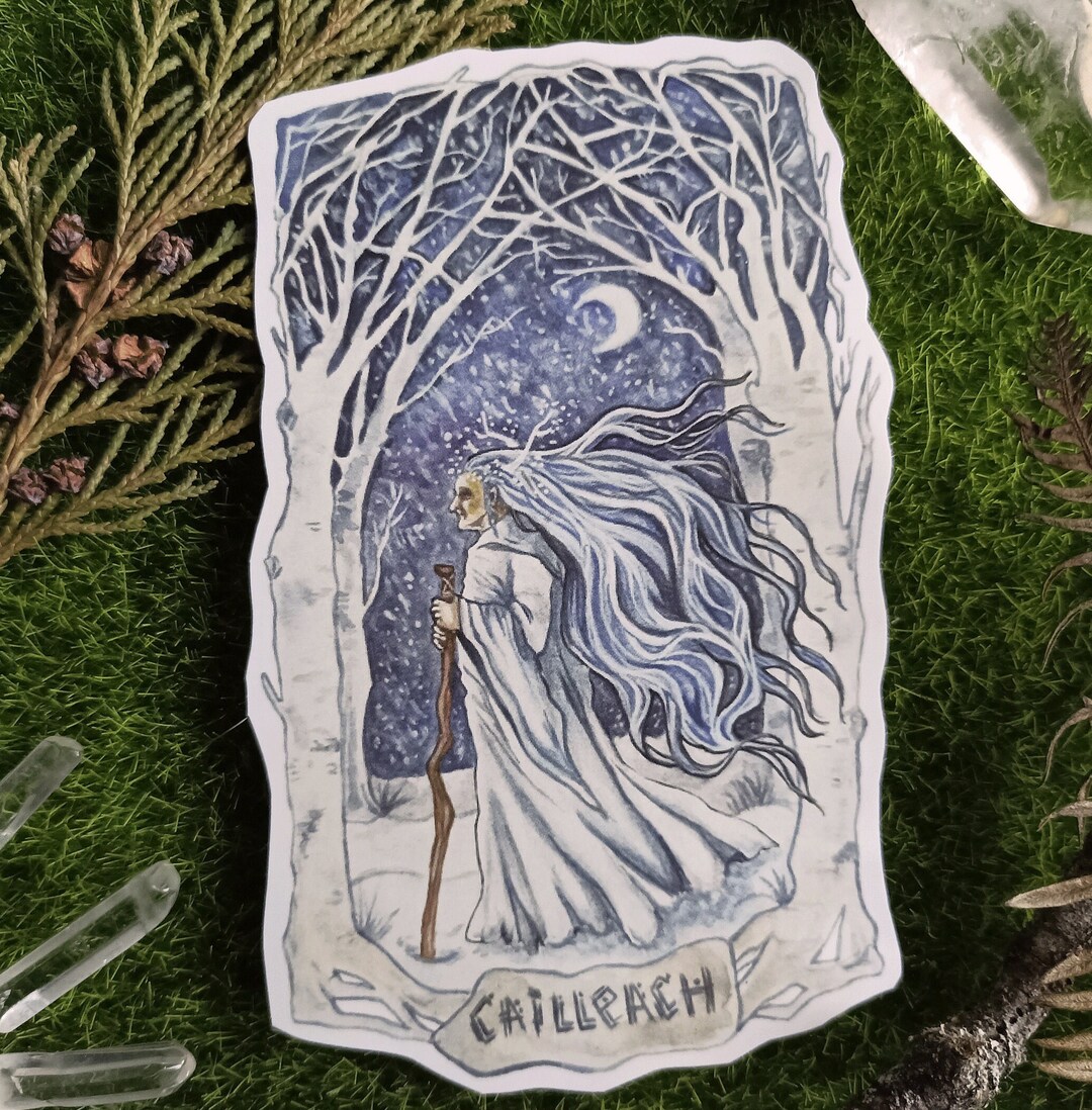 Celtic Goddess Cailleach Sticker Yule Art Wicca Christmas - Etsy