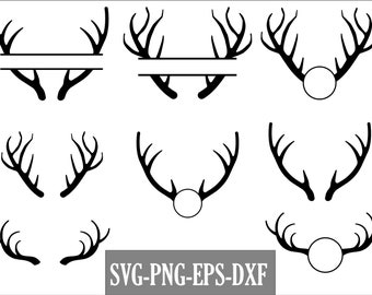 Deer Antler Monogram Svg | Etsy