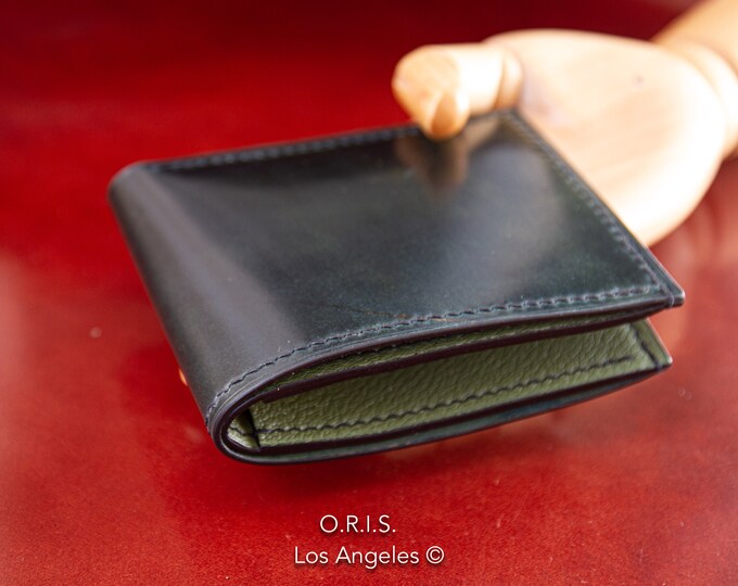 Horween Shell Cordovan Traditional Leather Bifold Wallet armagnac - Etsy