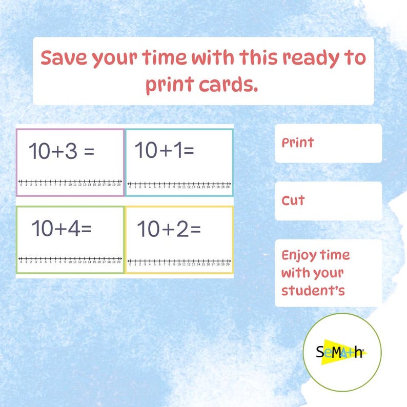 Addition Cards Teens up to 20 Task Cards Flashcards Wipe Clean by ...