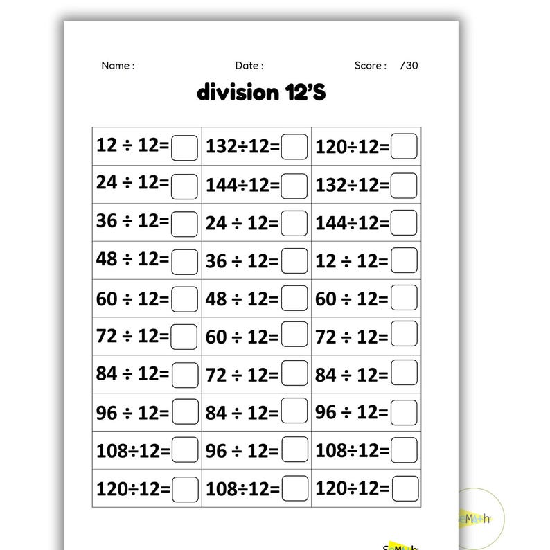 Printable Multiplication & Division Worksheets: Grade 3-4 Math Drills ...