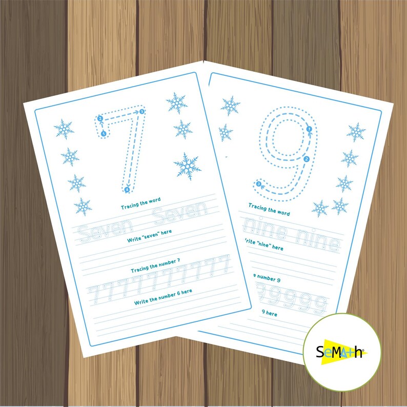 Printable Tracing Number Worksheet 1-10 - Winter Theme Handwriting ...