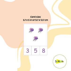 Flower Count and Clip Cards Flashcard 1-20 Instant Download ...