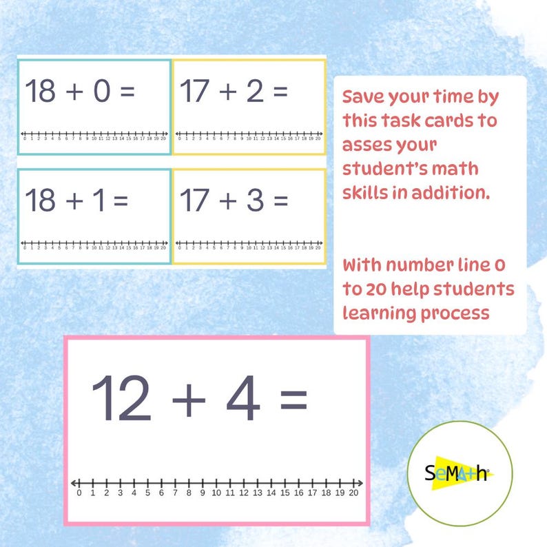 Addition Cards Teens up to 20 Task Cards Flashcards Wipe Clean by ...