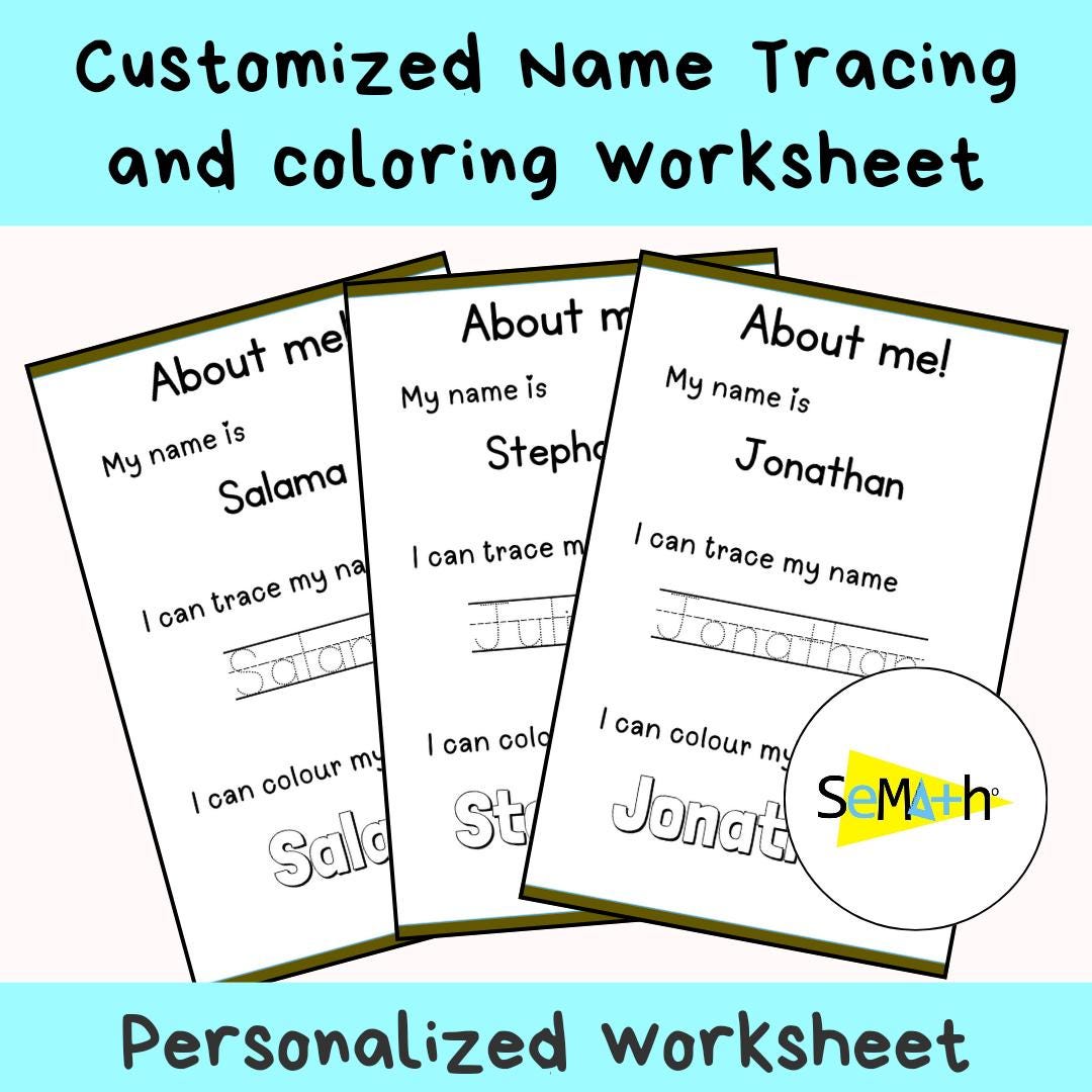 Pre-k Custom Name Tracing Worksheet : Preschool Handwriting Practice ...