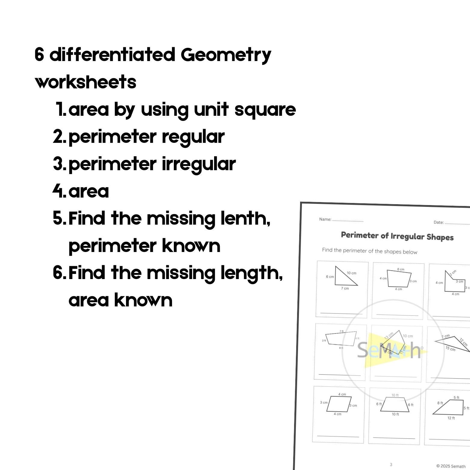 Printable Geometry Worksheets, 3rd Grade Math Worksheets on Shapes ...