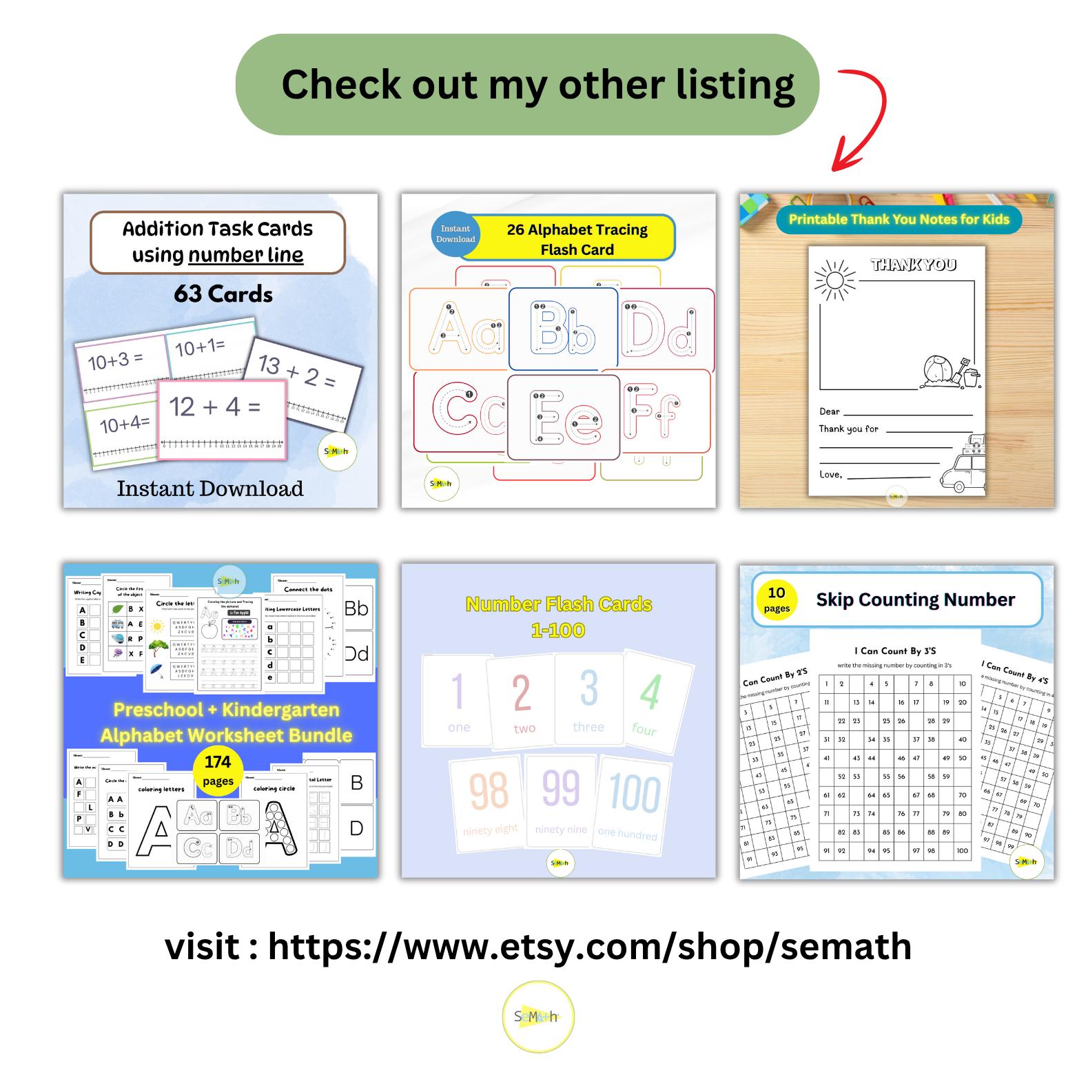 Number Chart 1-100: Teacher Classroom Homeschool Math Resource ...