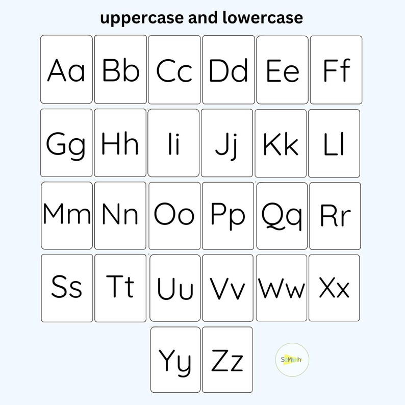 Alphabet Flashcards Printable for Preschoolers and Toddlers, Uppercase ...