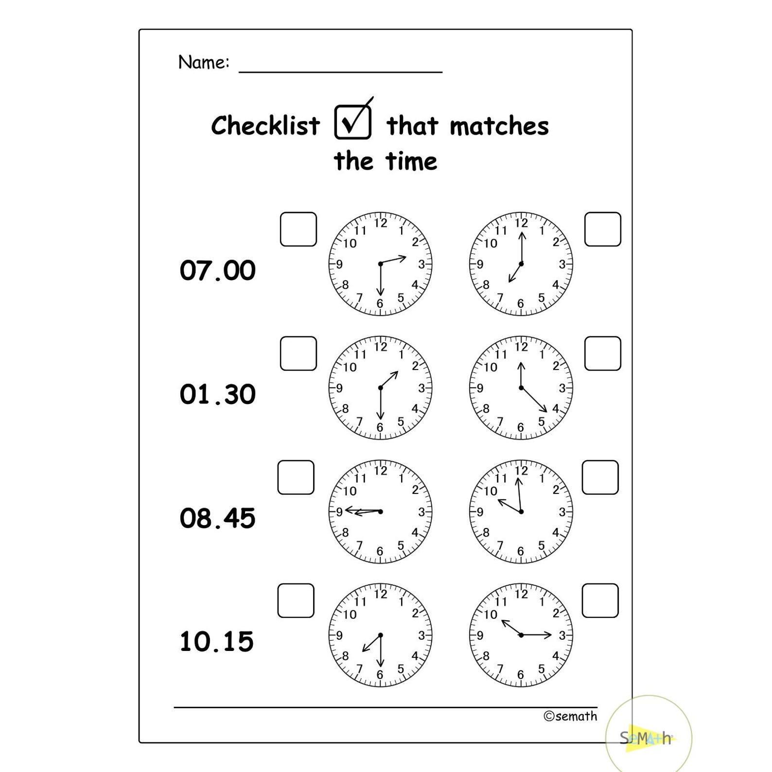 30 Printable Learning to Tell Time Worksheets. Kindergarten-1st Grade ...