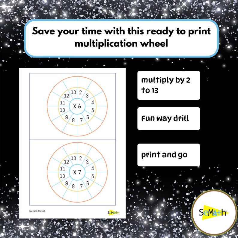 Multiplication Wheel and Worksheets 2 to 13, Printable Multiplication ...