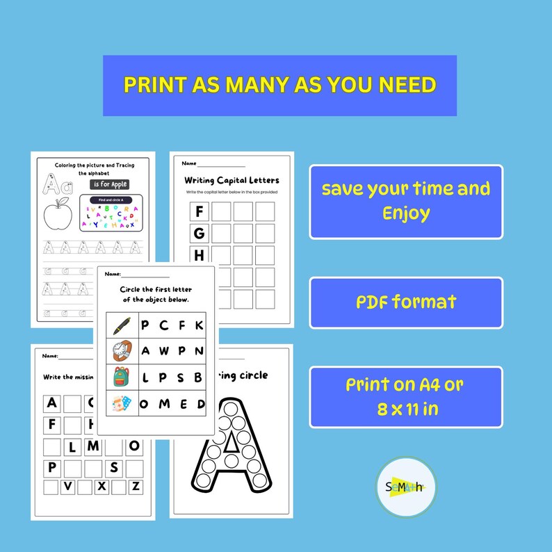 Preschool Alphabet Tracing Pages - Upper and Lower Case Letters ...