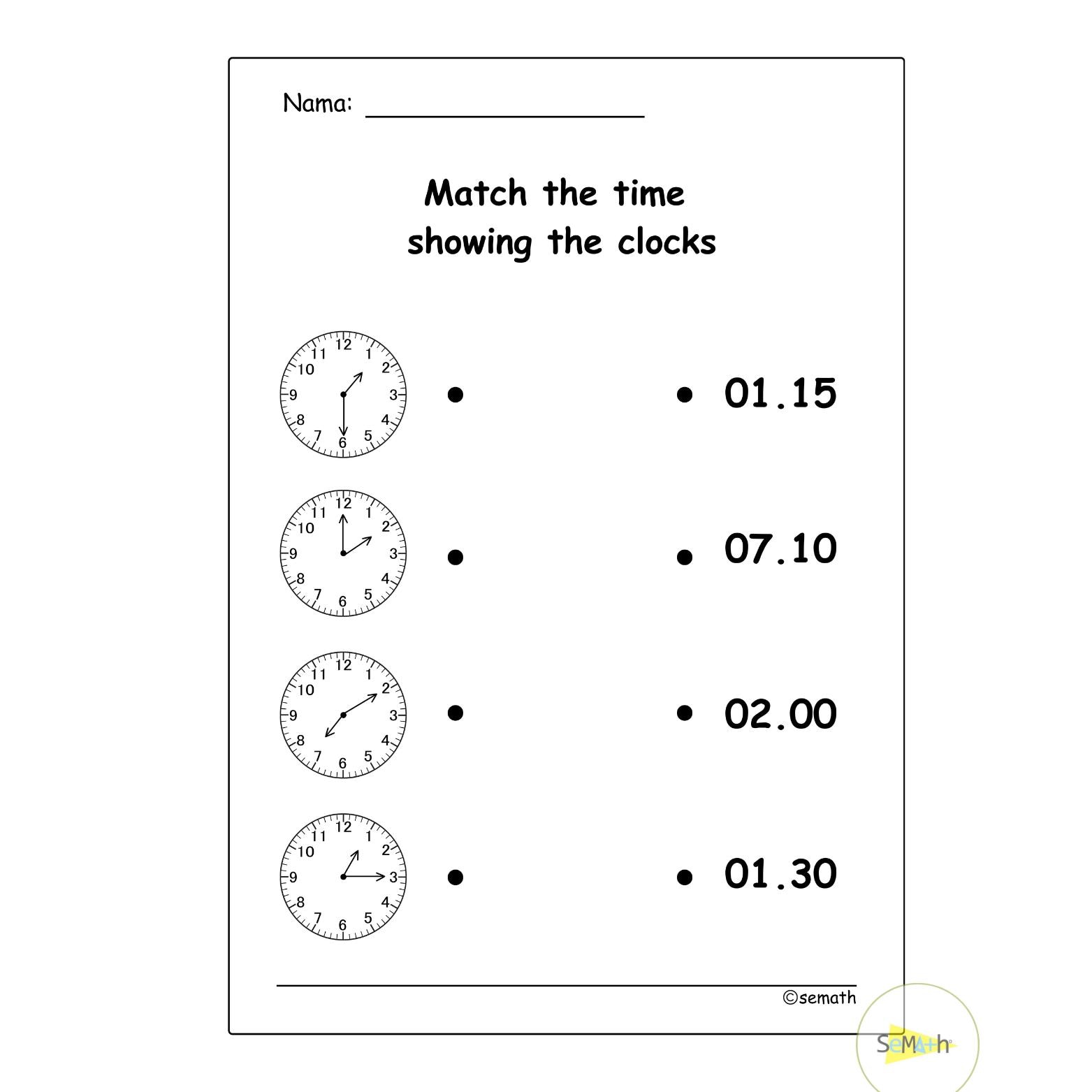 15 Printable Learning to Tell Time Worksheets for Kids, Clock ...