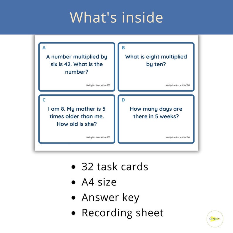 Printable Multiplication Worksheets, 3rd Grade Math Word Problems Task ...