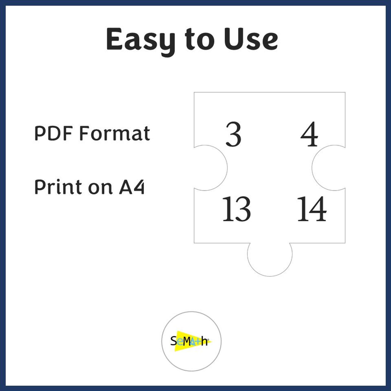 1-100 Number Chart Puzzle: Printable Math Game for Kids (digital ...