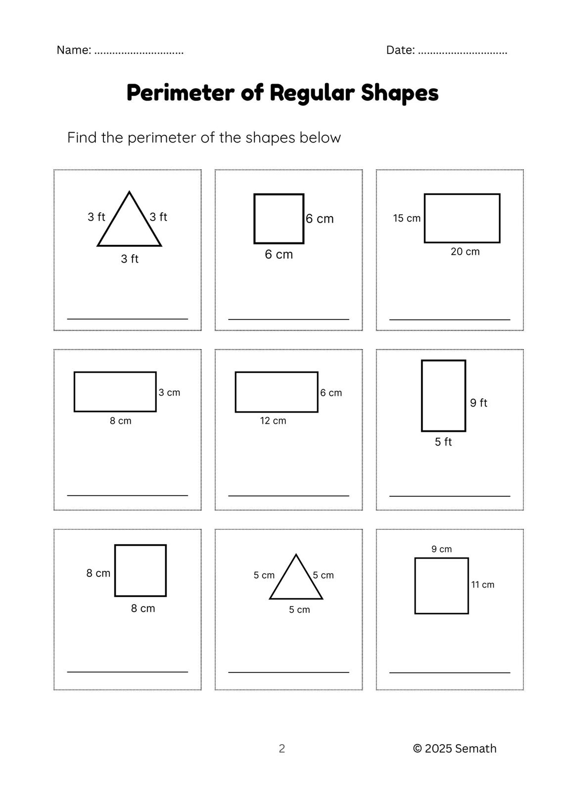 Printable Geometry Worksheets, 3rd Grade Math Worksheets on Shapes ...