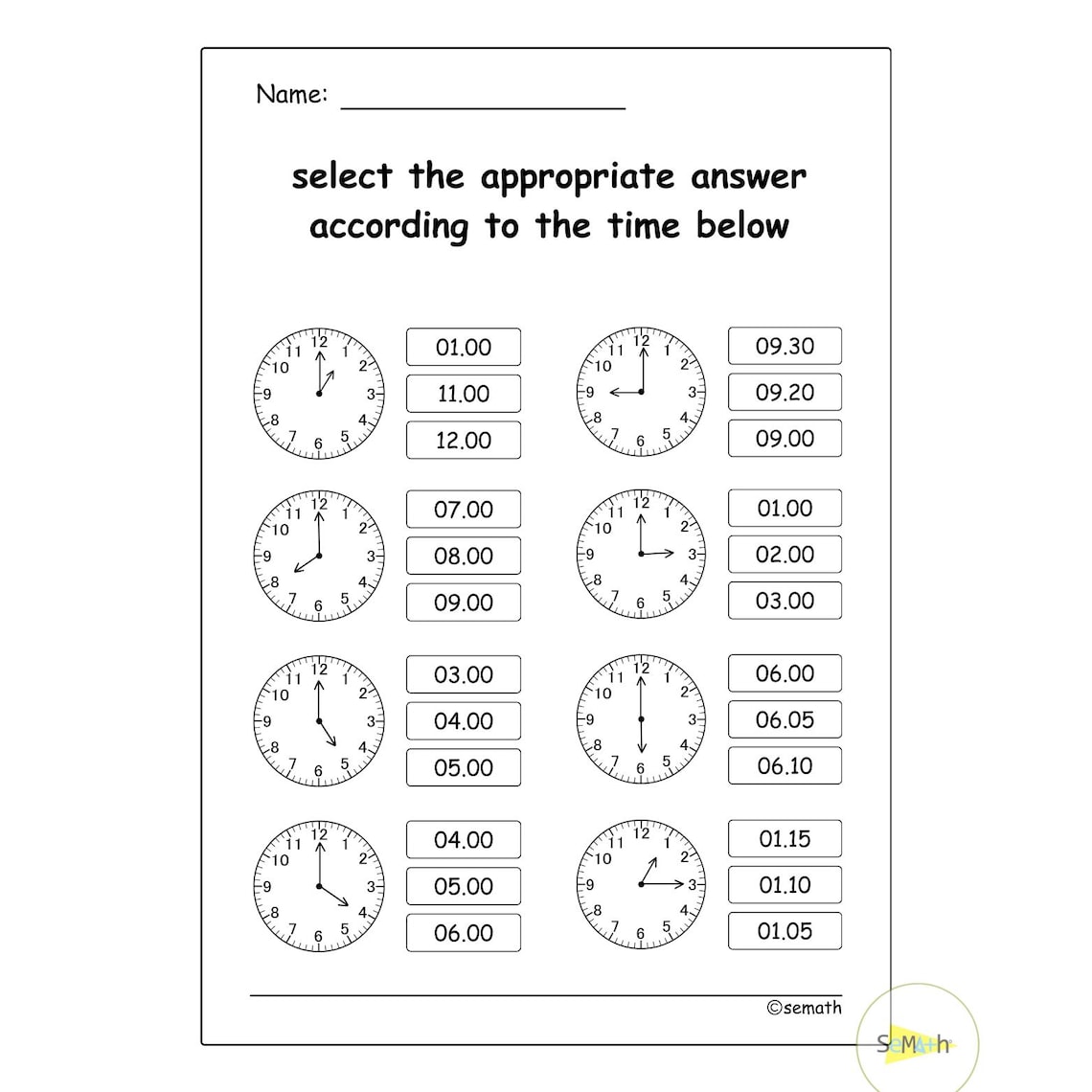 30 Printable Learning to Tell Time Worksheets. Kindergarten-1st Grade ...