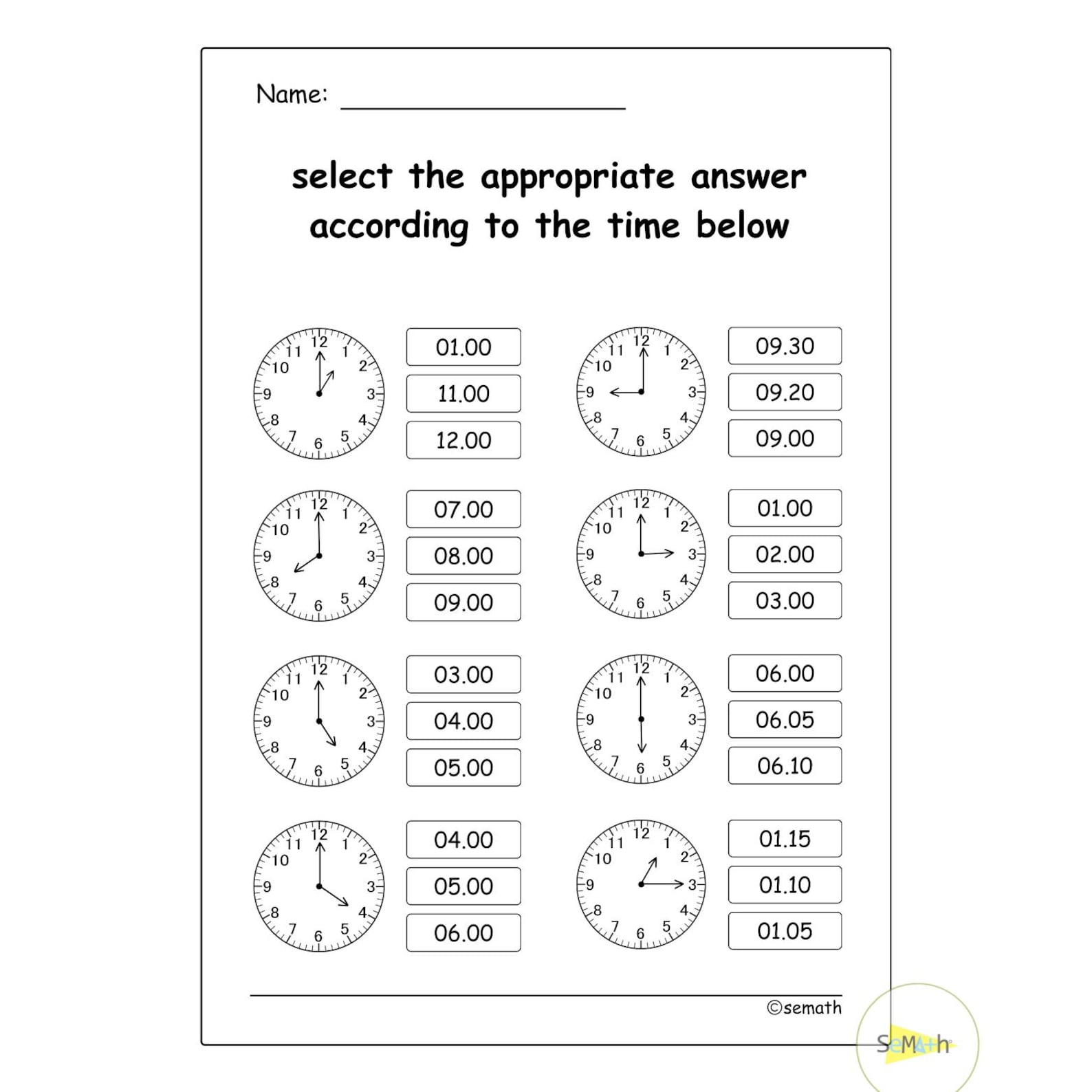 30 Printable Learning to Tell Time Worksheets. Kindergarten-1st Grade ...