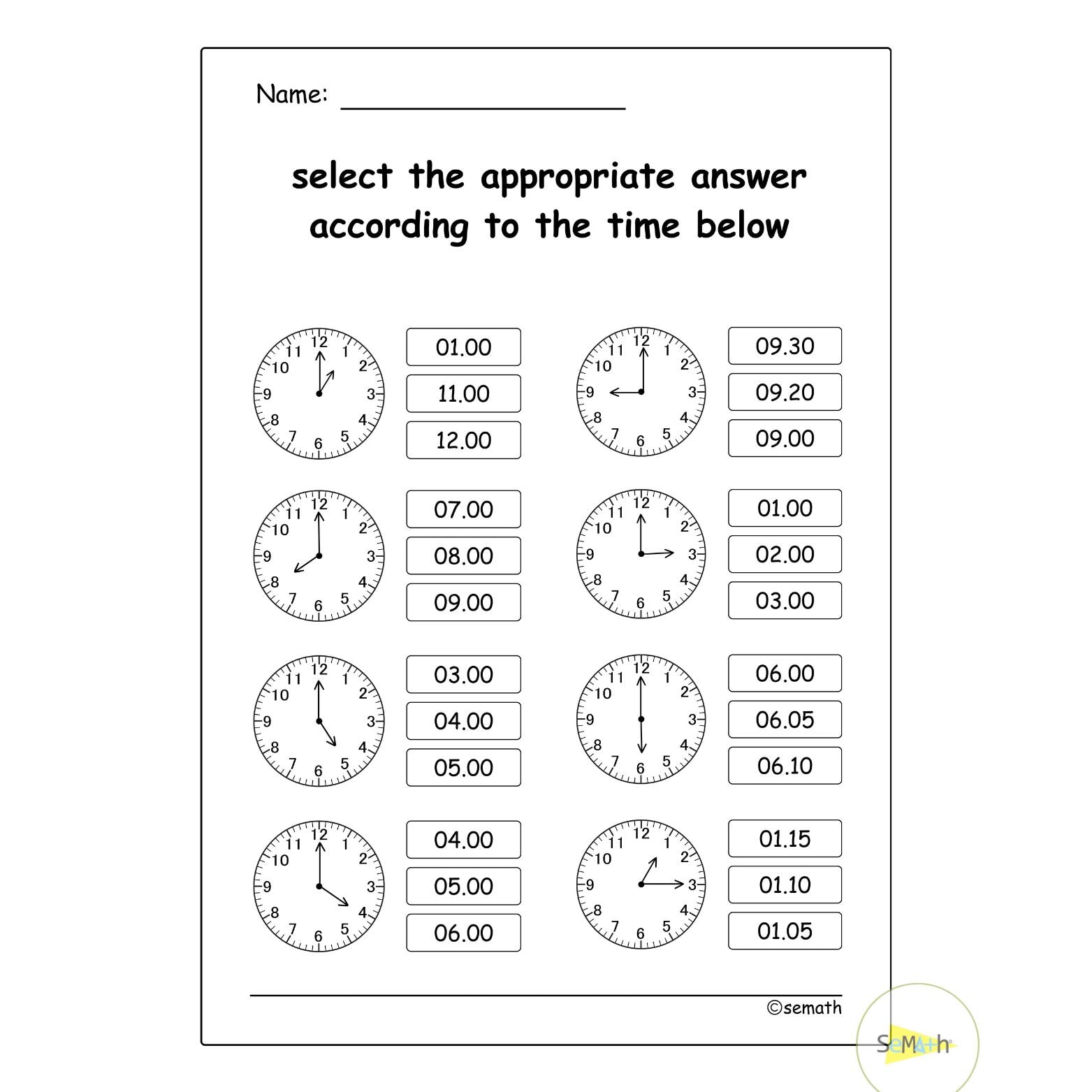 30 Printable Learning to Tell Time Worksheets. Kindergarten-1st Grade ...