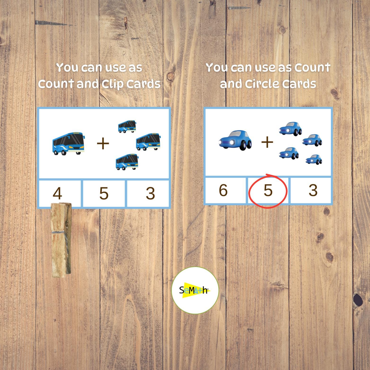 Printable Addition Clip Cards, Maths Practice, Number Counting ...