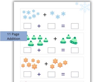 10 Printable Additition Fill in the Blanks Worksheets (numbers 1-20) for Kindergarten-1st Grade ...