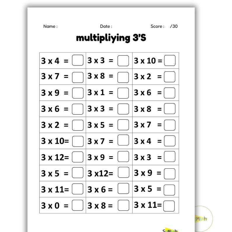 Printable Multiplication & Division Worksheets: Grade 3-4 Math Drills ...