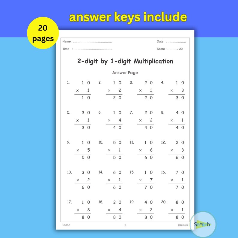 Printable Multiplication Worksheets, Math Drills, Maths Practice, 2 ...