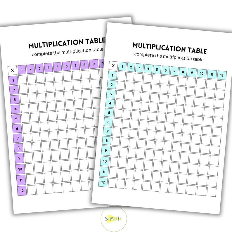 Printable Multiplication Table - Fillable, Multiplication Chart 1-12 ...
