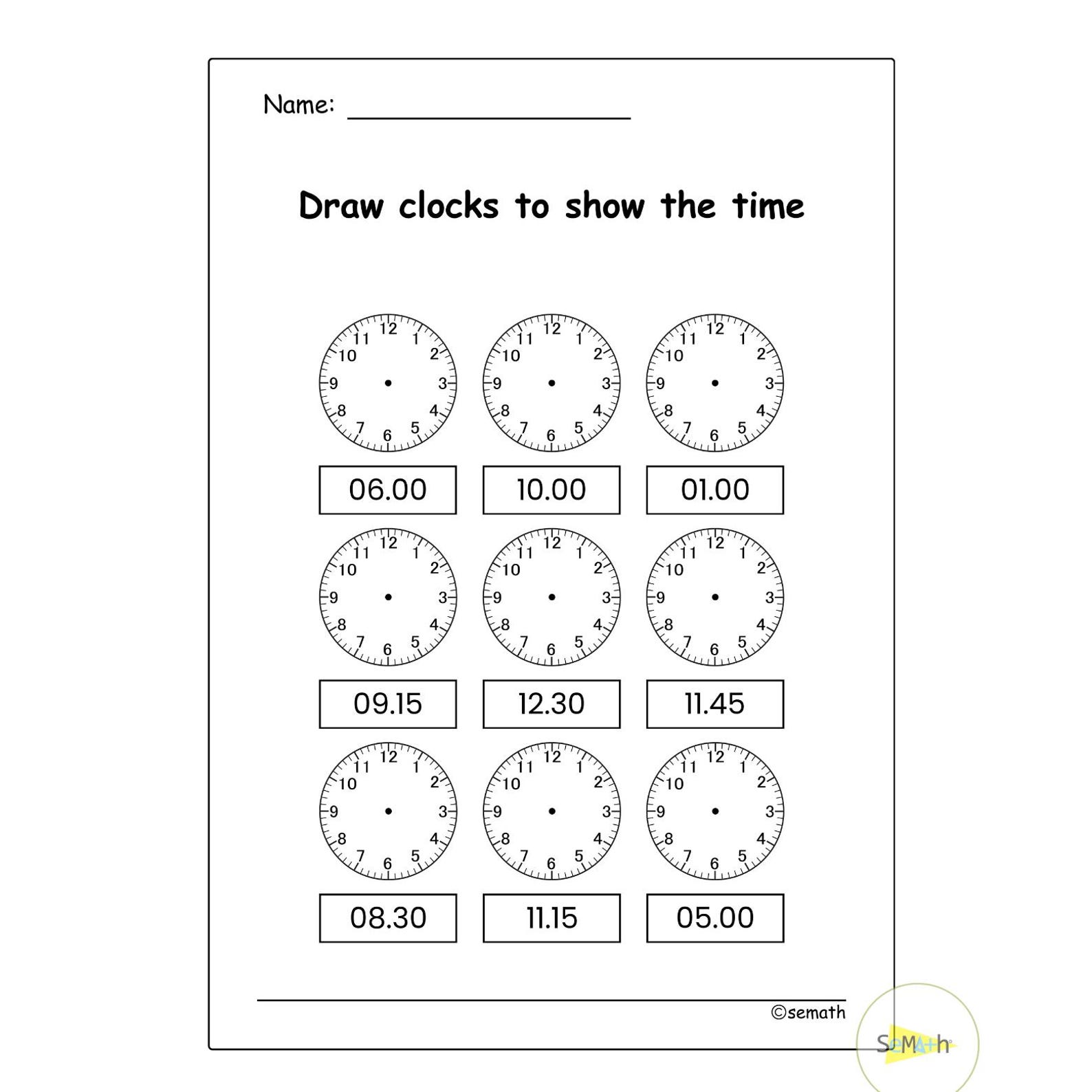 30 Printable Learning to Tell Time Worksheets. Kindergarten-1st Grade ...