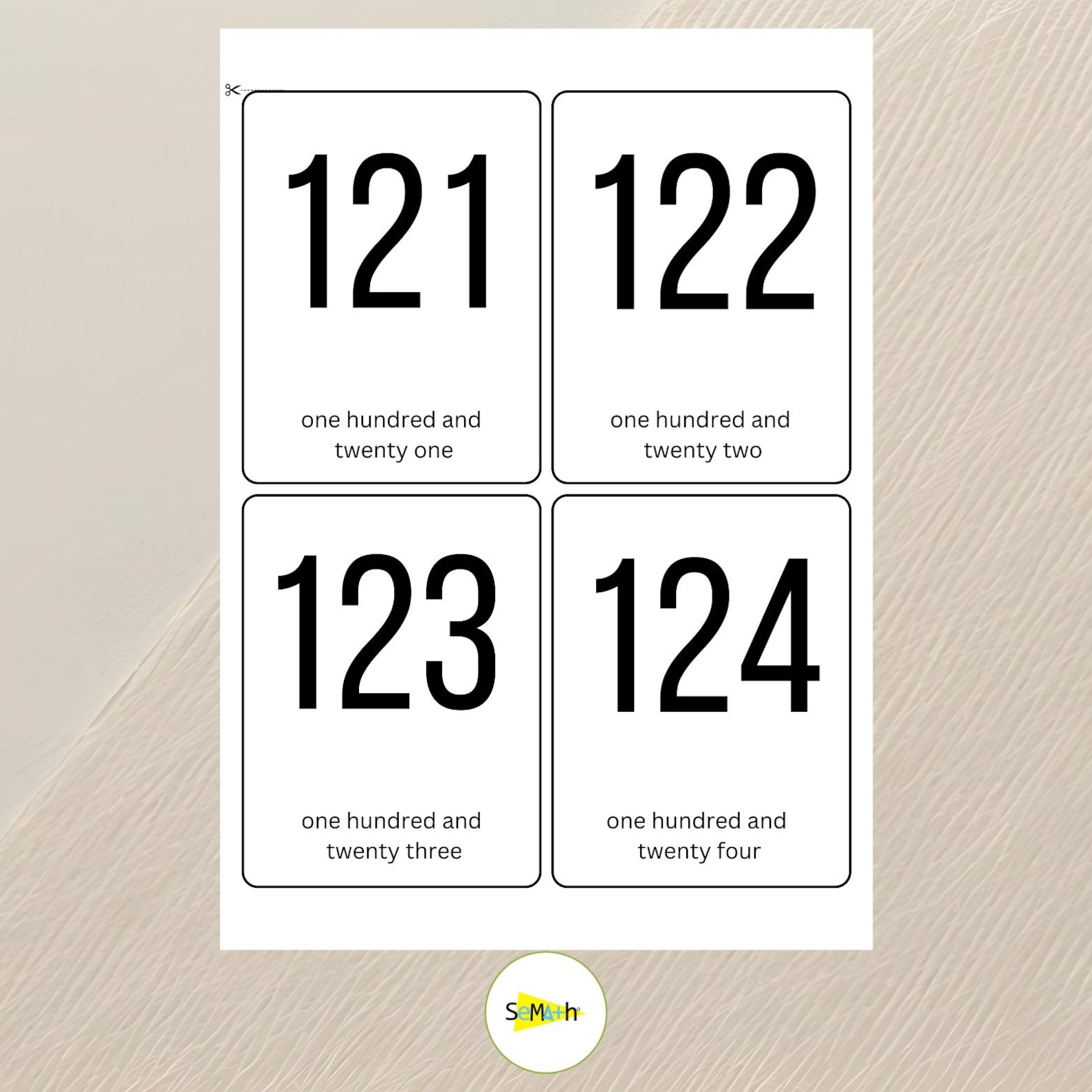 Number Flash Cards 101-200: Preschool Math (PDF) - Etsy