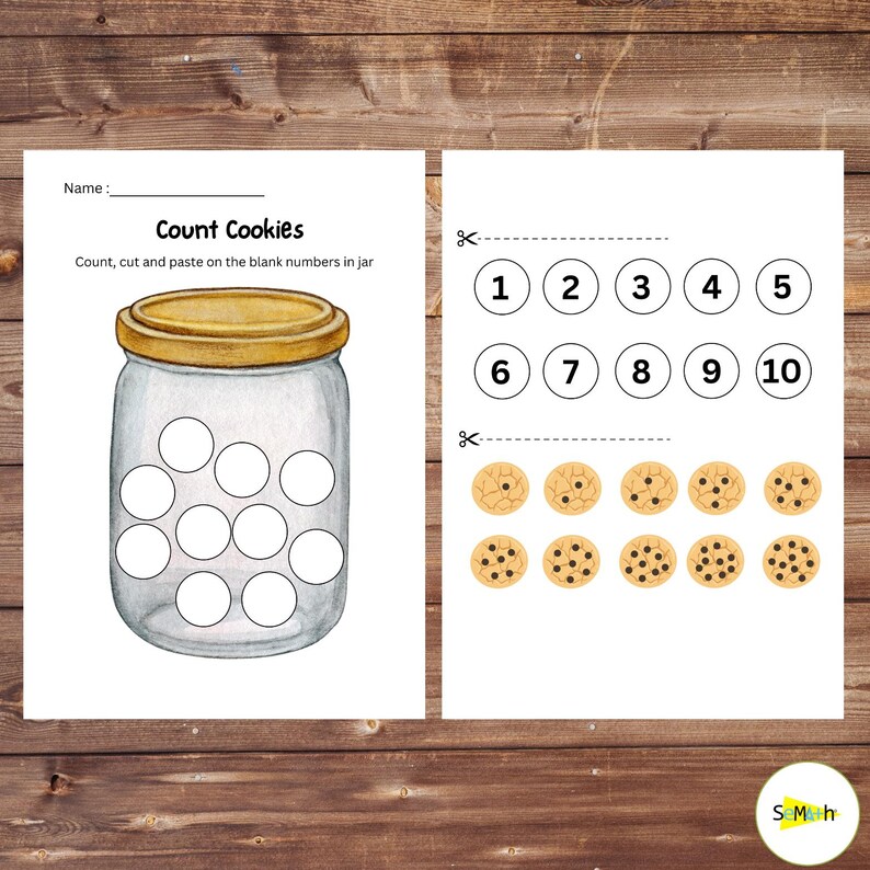 Cut and Count Cookies and Donuts Activity - Early Math and Fine Motor ...