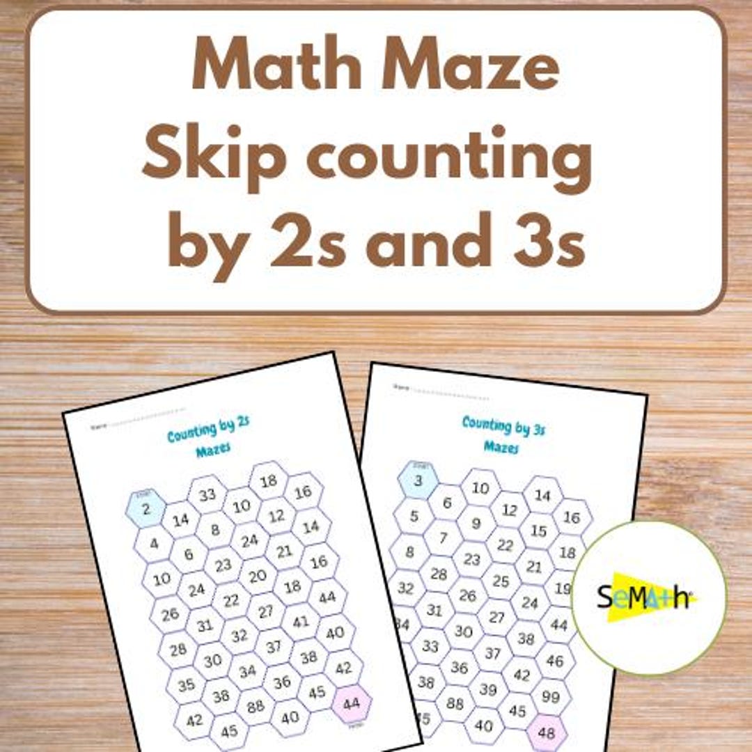 Math Game Maze Skip Count by 2s and 3s Instant Download - Etsy