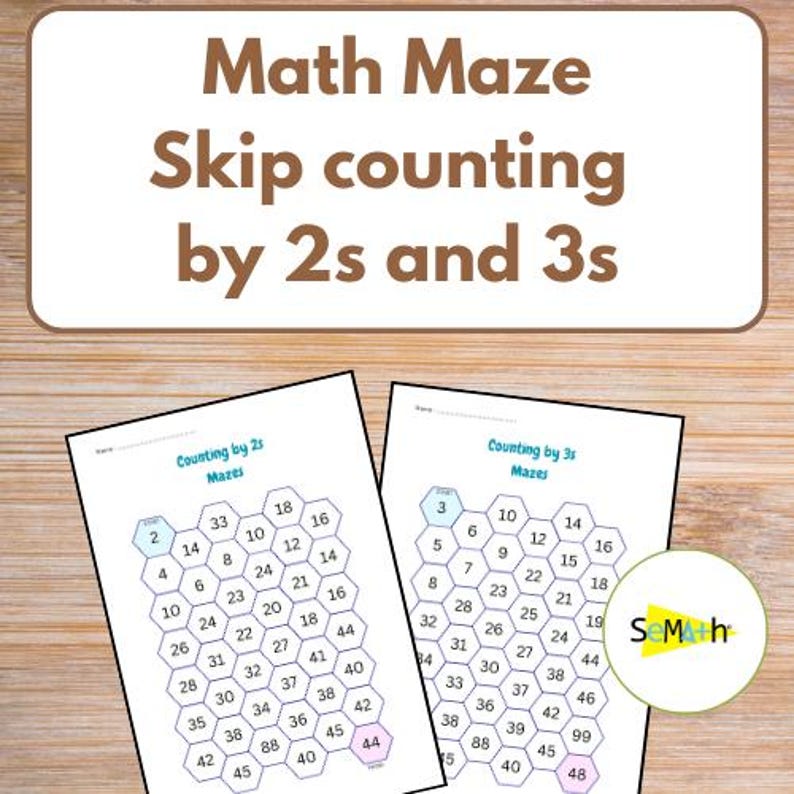 Math Game Maze Skip Count by 2s and 3s Instant Download - Etsy