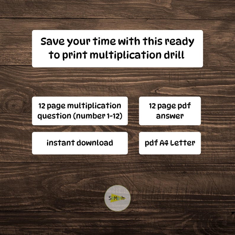 12 Printable Multiplication Worksheets, Fill in the Blanks - Single ...