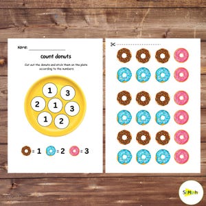 Cut and Count Cookies and Donuts Activity - Early Math and Fine Motor ...
