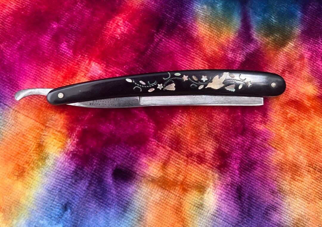 Antique Victorian Mother of Pearl Inlaid Straight Razor From Germany - Etsy