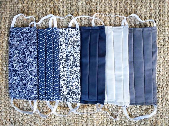 Reusable Face Mask Plain Colours 100% Cotton Fabric | Etsy