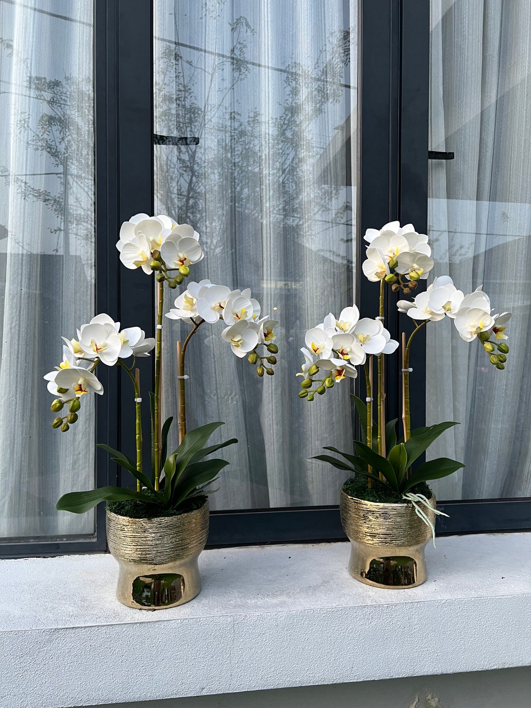 Artificial Faux Phalaenopsis Orchids Arrangement - Etsy