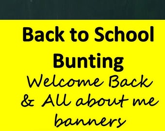 Welcome Back Bunting - Etsy