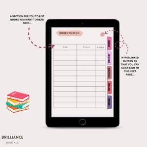Digital Reading Planner - Etsy