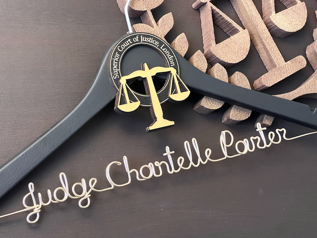 Personalized Hanger for Judge, Gift for Judge, Custom Hanger ...
