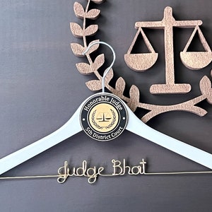 Unique Personalized Gift for Judge, Personalized Hanger for Judge, Gift ...